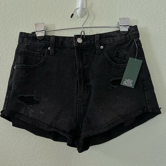 Target | Shorts | Target Wild Fable High Rise Cheeky Black Jean Shorts ...
